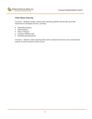Concourse Financial Software Suite | PDF