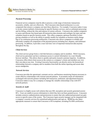 Concourse Financial Software Suite | PDF