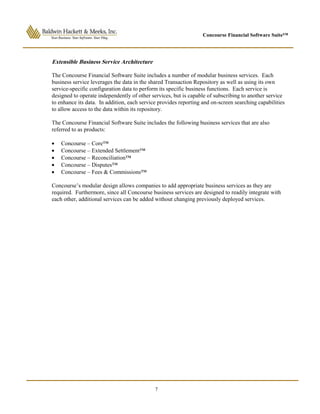 Concourse Financial Software Suite | PDF