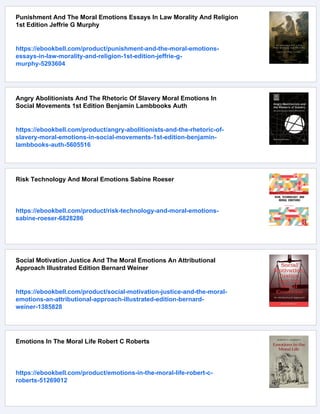 Moral Emotions Reclaiming The Evidence Of The Heart Anthony J Steinbock ...