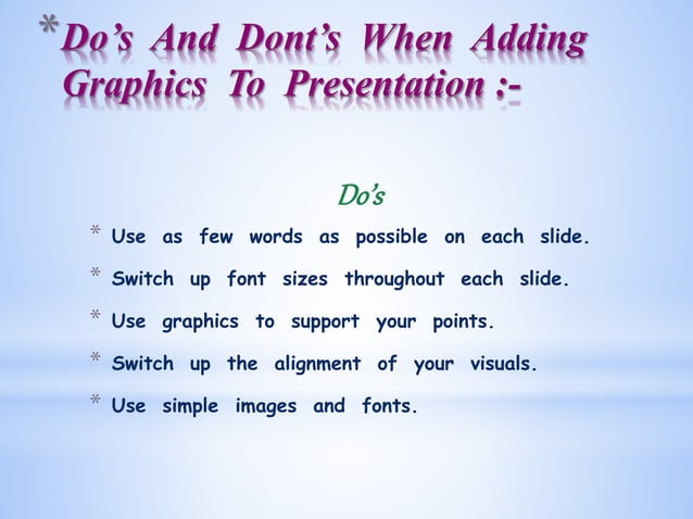 Adding graphics to the presentation | PPT
