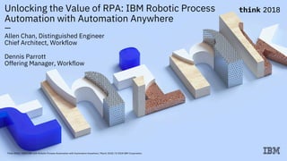 1846 Business Automation with IBM Robotic Process Automation (RPA) | PDF | Robotics | Technology ...