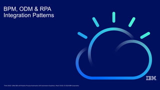 1846 Business Automation with IBM Robotic Process Automation (RPA) | PDF | Robotics | Technology ...