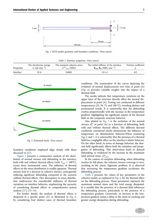 Numerical investigation of thermal influence on debonding behavior in composite structures ...
