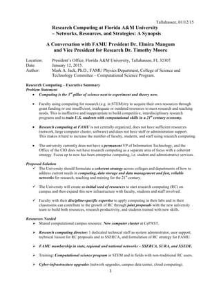 research-computing-synopsis | PDF | IT and Internet Support | Internet