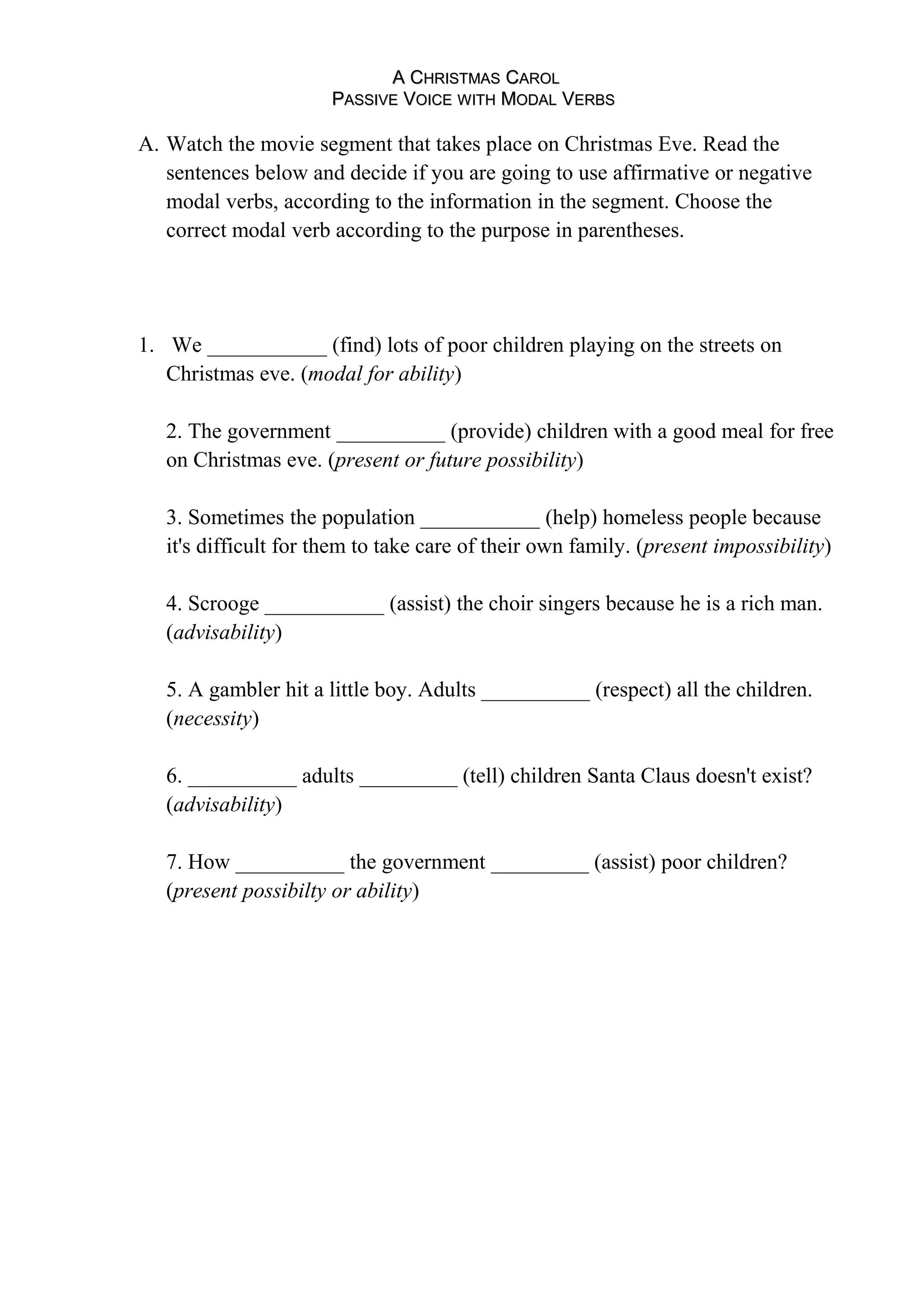 184 a christmas carol passive voice with modal verbs | DOC