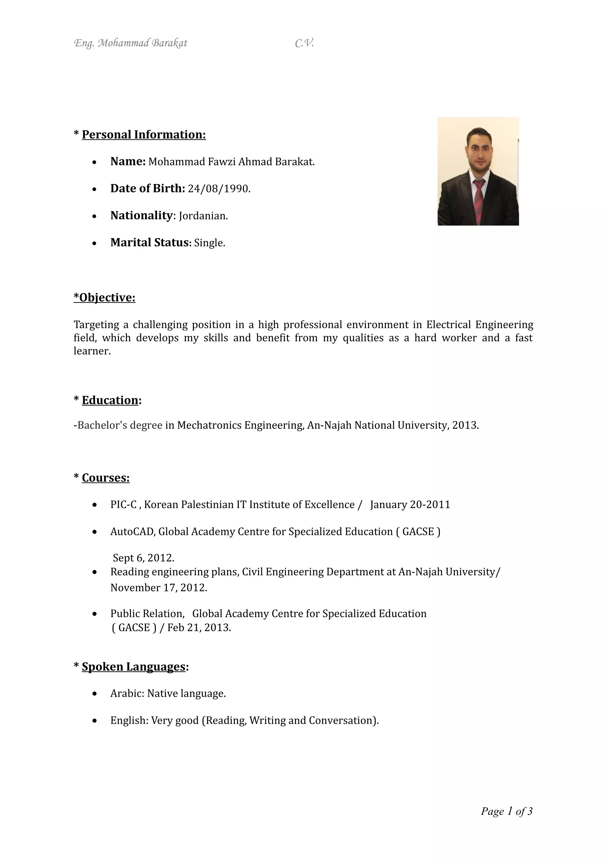 Eng.Barakat_Curriculum_vitae | DOC