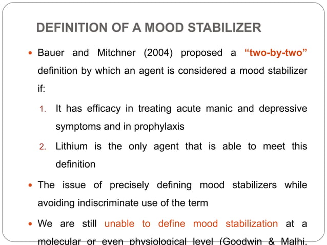 MOOD STABILIZER | PPTX