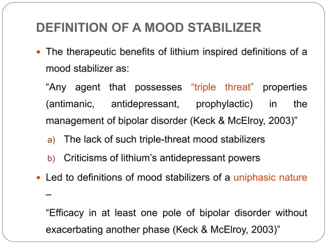 MOOD STABILIZER | PPT