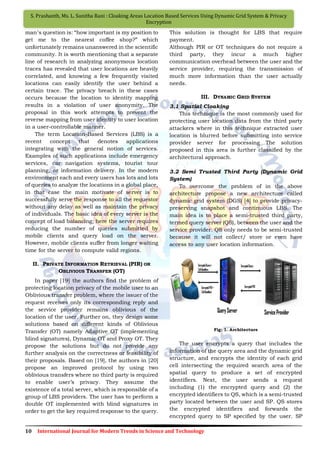 Cloaking Areas Location Based Services Using Dynamic Grid System & Privacy Encryption | PDF