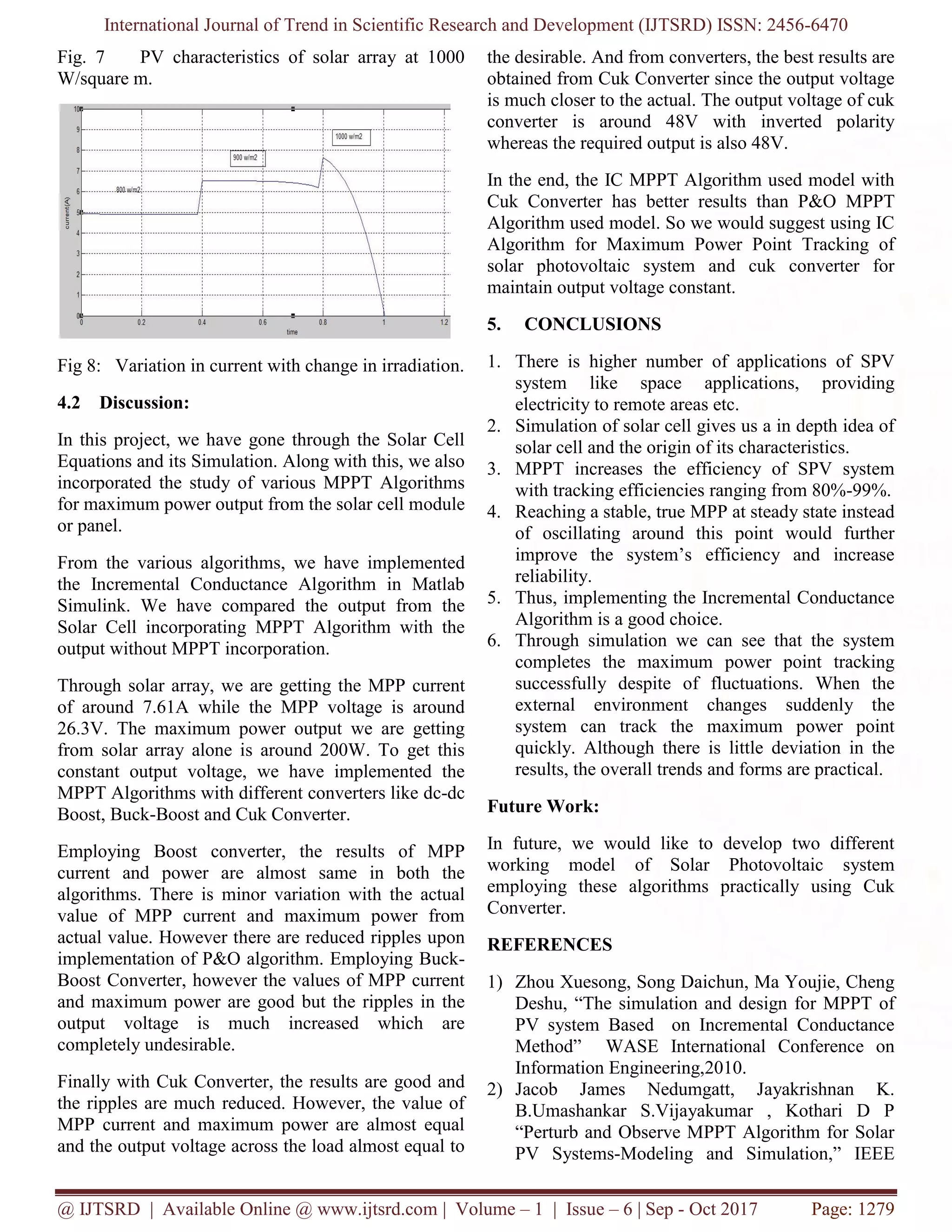 Modeling and Simulation of Solar Photovoltaic System | PDF