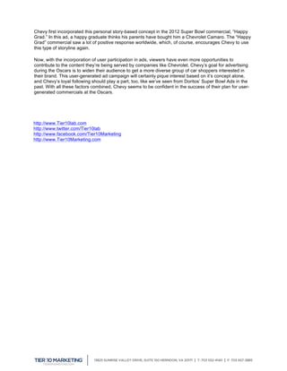 Chevy to Make a Comeback at the Oscars with New User-Generated ...