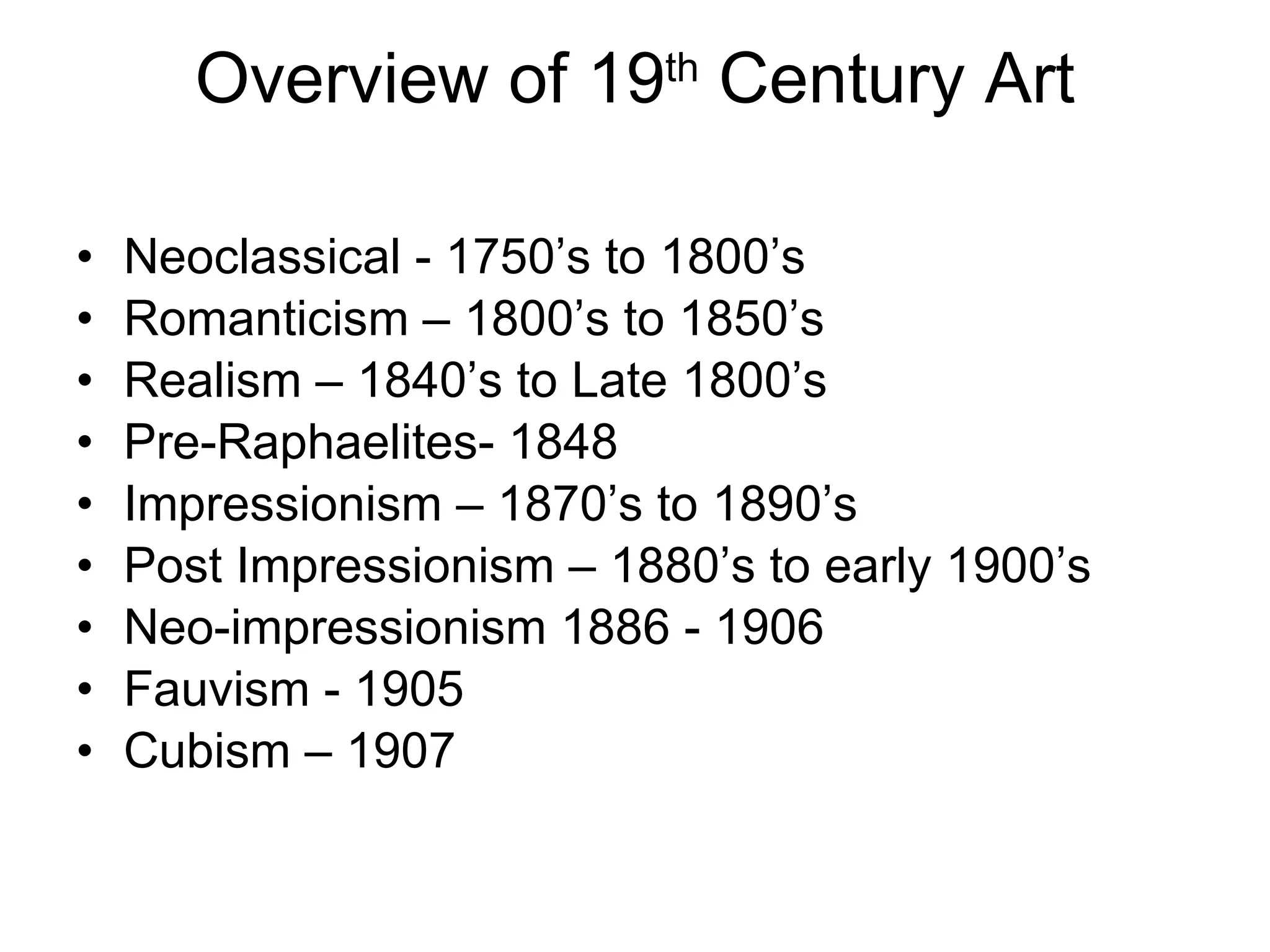 Art from 1850 to 1900 | PPT