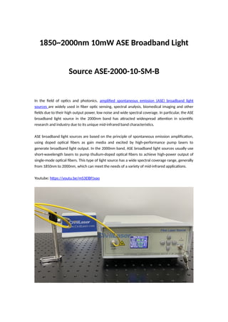 1850~2000nm 10mW ASE Broadband Light Source | PDF
