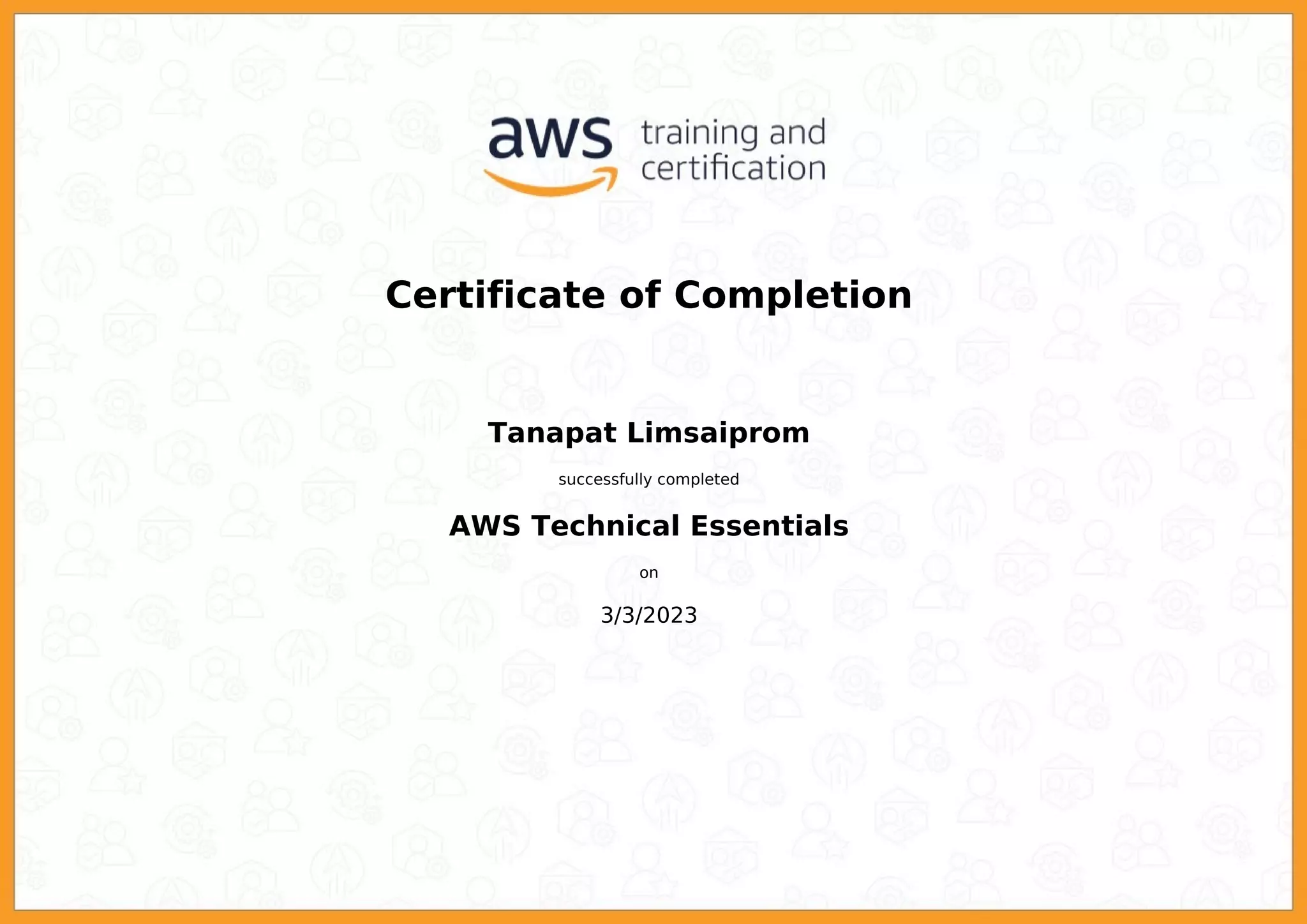 AWS Technical Essential , Tanapat Limsaiprom | PPT