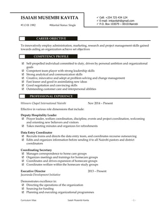 ISAIAH MUSEMBI KAVITA | PDF