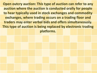 Distinguishing the Differences Between Auctions | PPTX