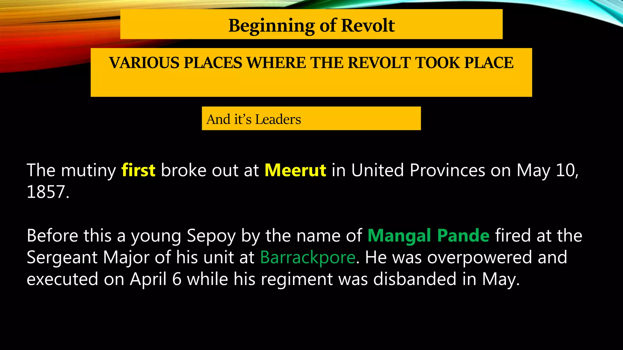 1857 War of Independence (India) | PPTX