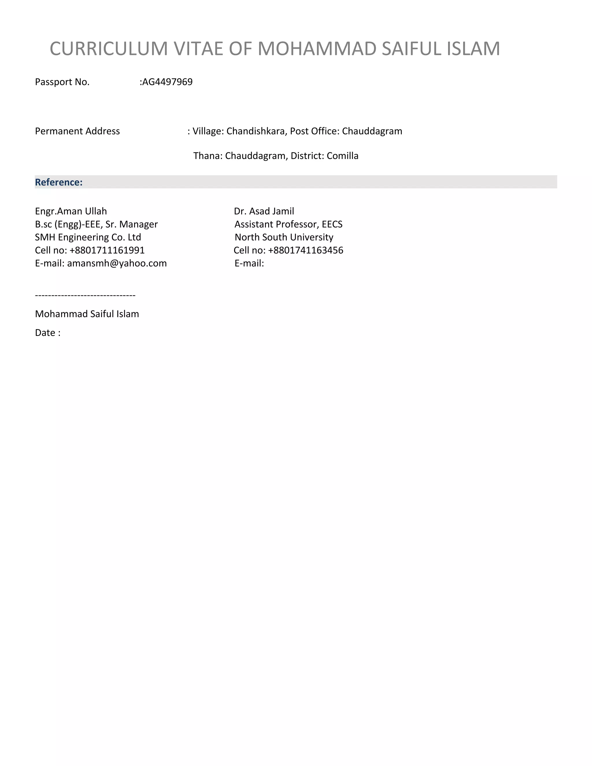 Saiful CV.docvvvvvvvvvv | DOC