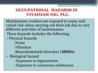MAINTENANCE AND OCCUPATIONAL SAFETY | PPTX