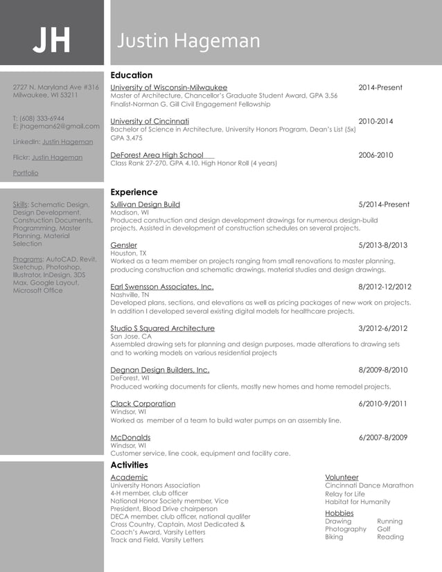 Justin Hageman Resume | PDF