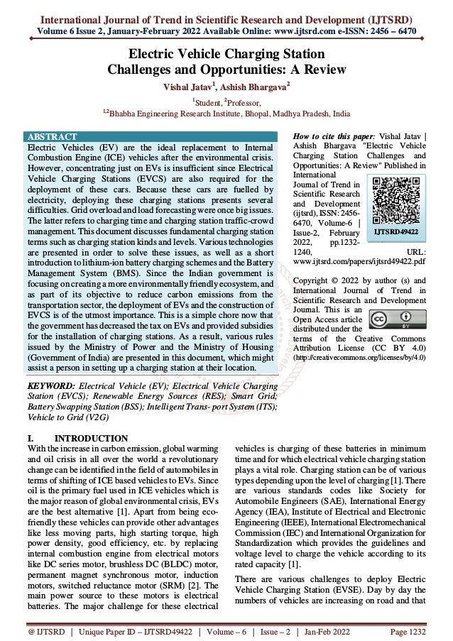 Electric Vehicle Charging Station Challenges and Opportunities A Review ...