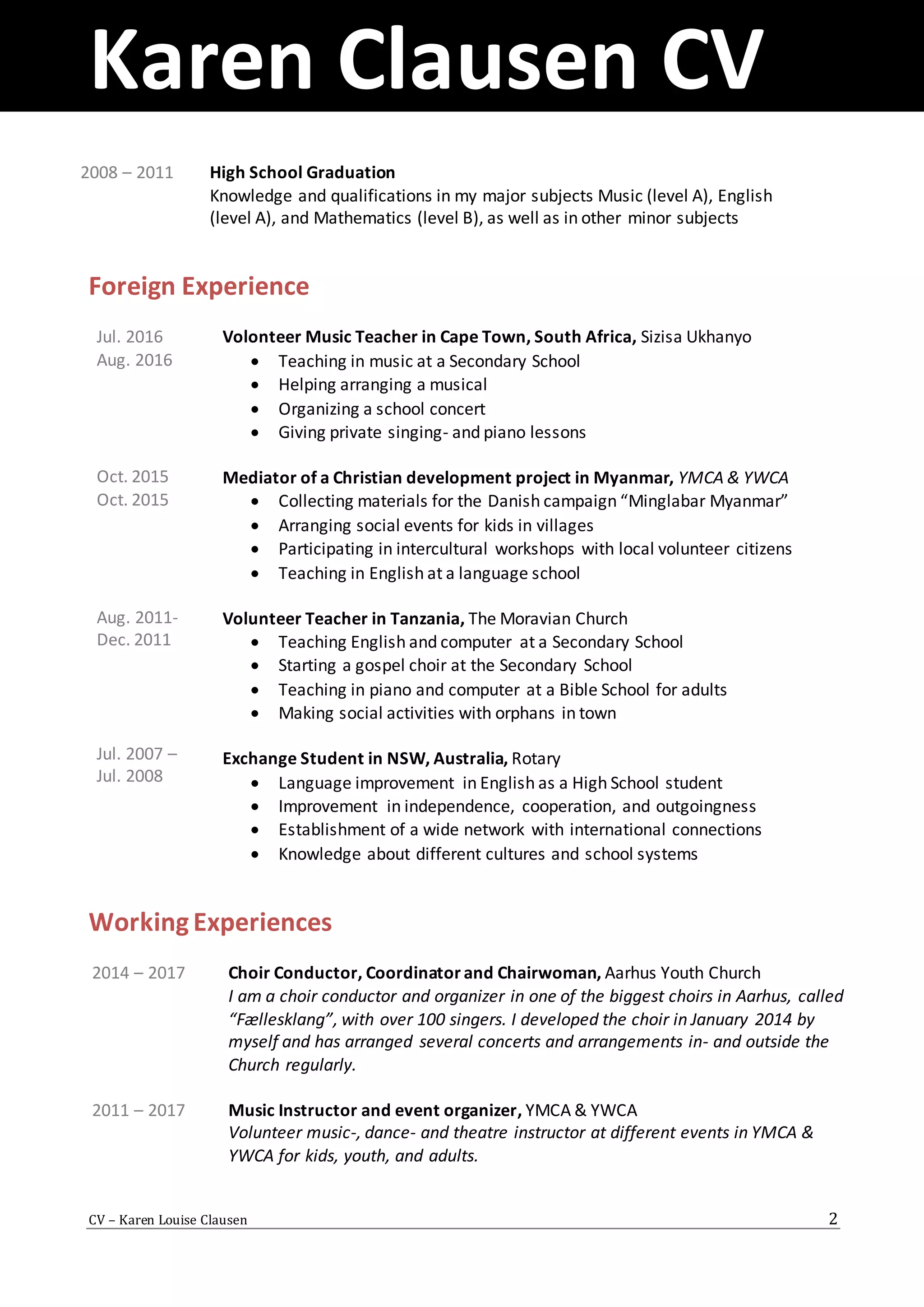 Karen's English CV | DOCX