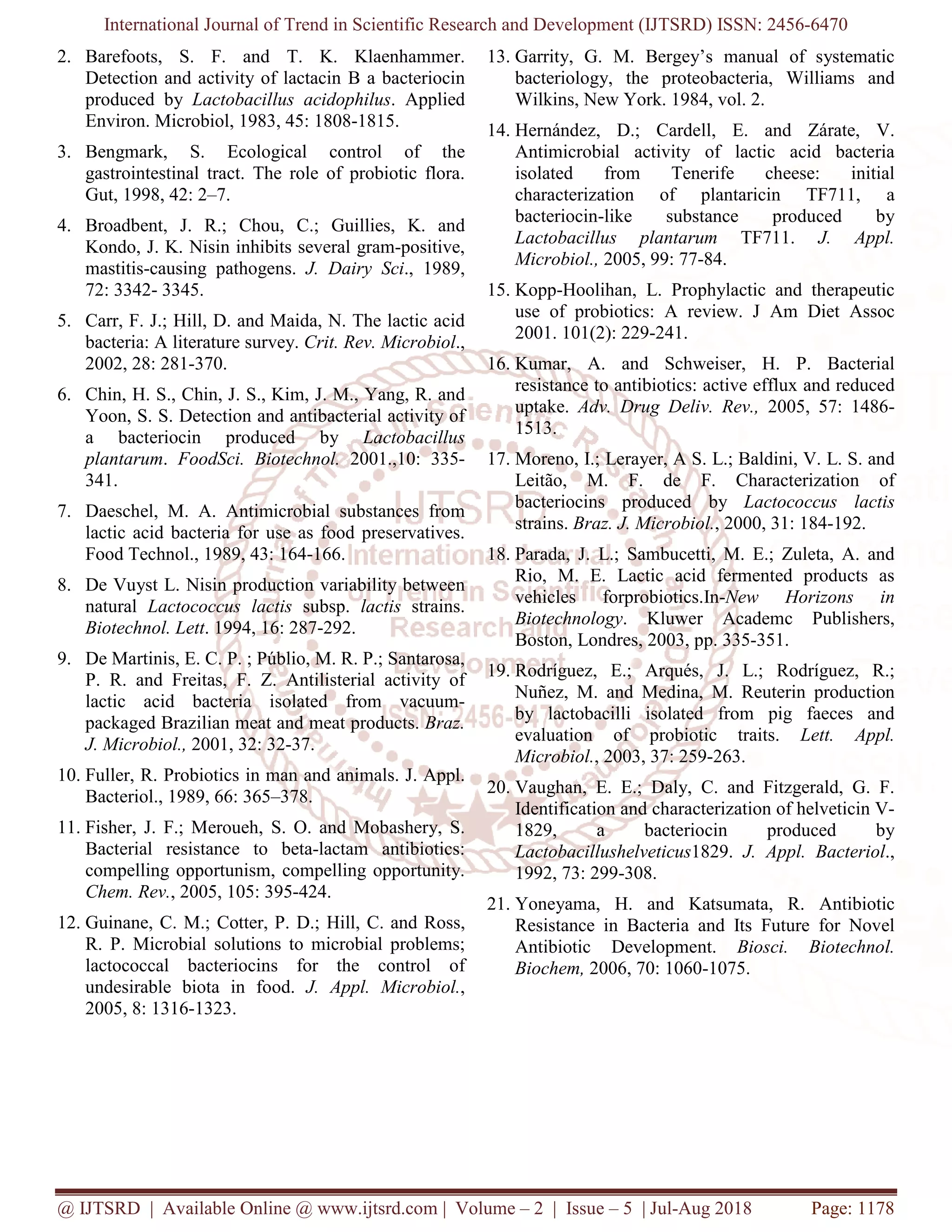 Isolation, Identification of Probiotic Bacteria Present in Milk | PDF