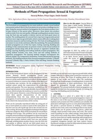 Methods of Plant Propagation Sexual and Vegetative | PDF | Woodworking | Arts and Crafts