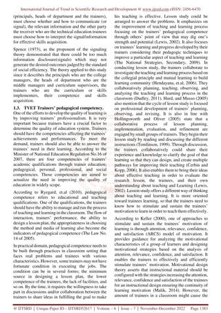 TVET Trainers’ Pedagogical Competence in Technical Training Institutions in Bungoma County ...