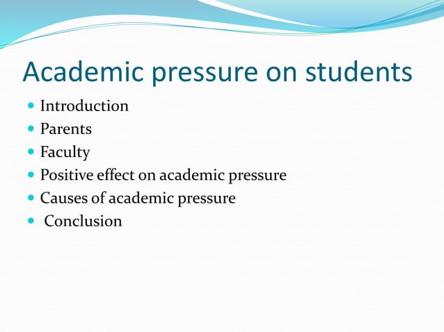 Academic pressure too much to handle | PPTX | Education