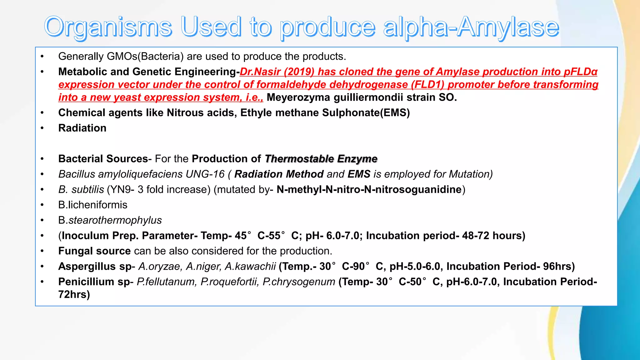 Alpha Amylase Production Process | PPTX | Chemistry | Science