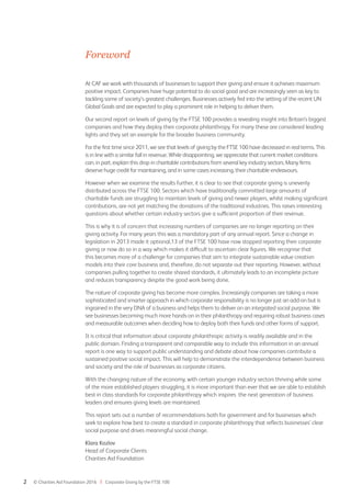 Corporate Giving by the FTSE 100 | PDF