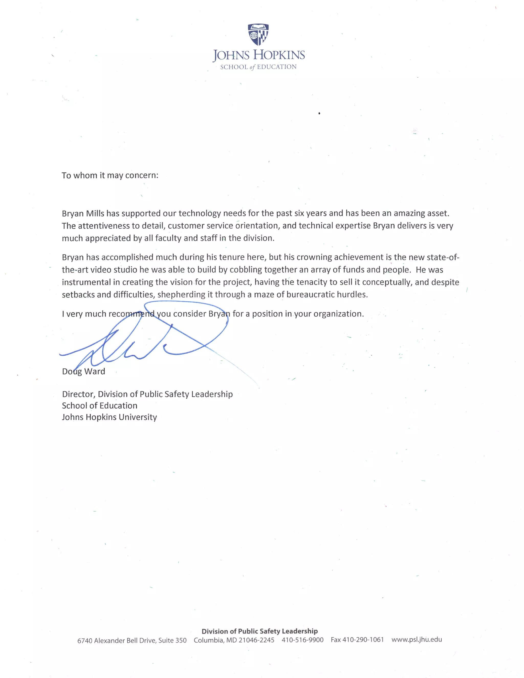 Doug-Ward Letter | PDF