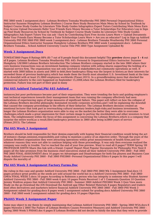 Phi 445 week 3 assignment | PDF