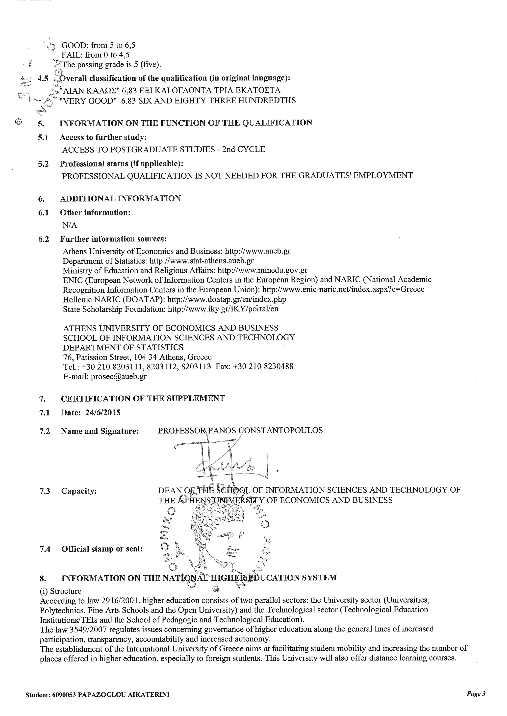 Diploma supplement | PDF