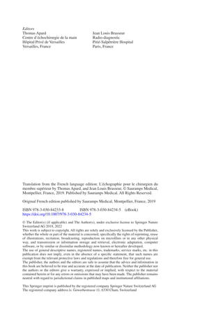 Ultrasonography For The Upper Limb Surgeon Thomas Apard Jean Louis ...