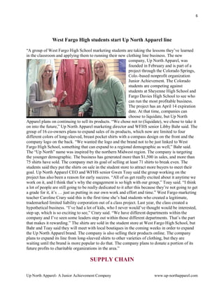 Up north apparel company report new new new | PDF