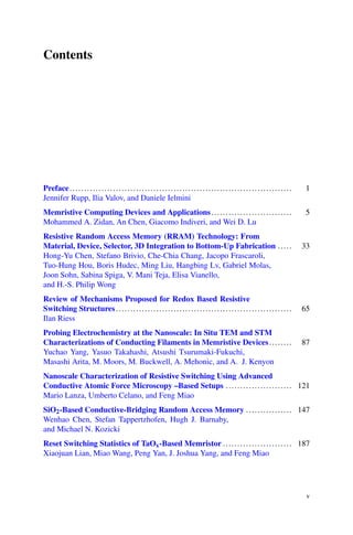 Resistive Switching Oxide Materials Mechanisms Devices And Operations ...