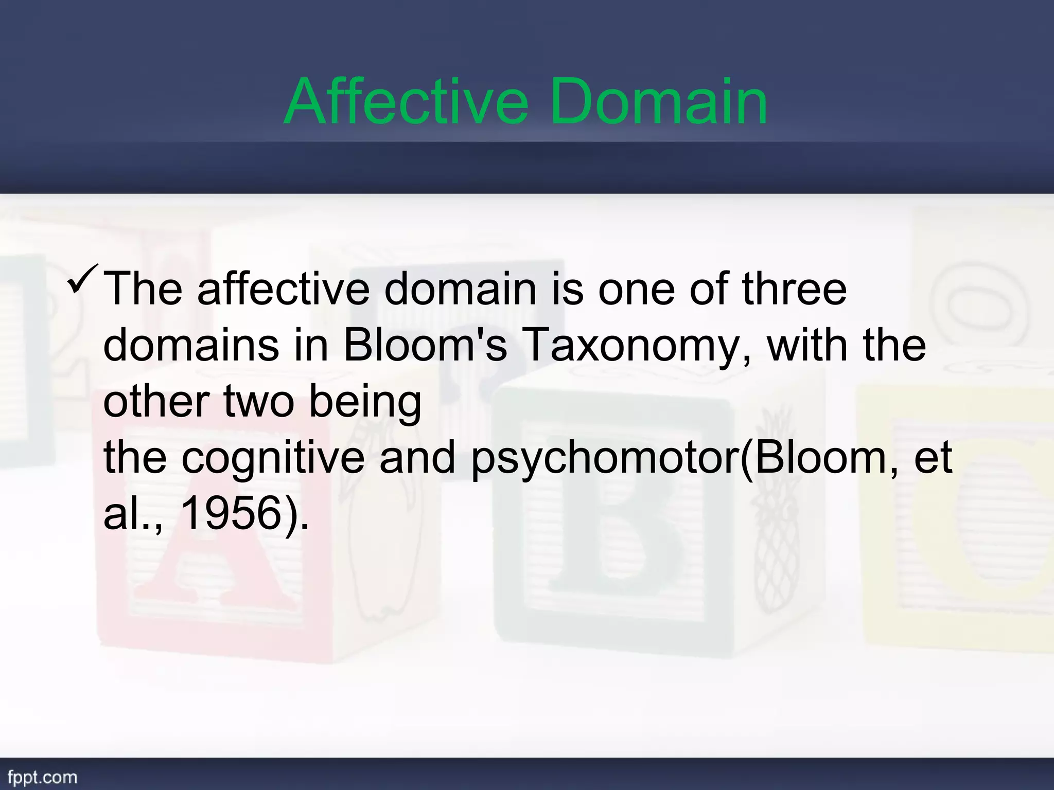 Assessment in the Affective Domain | PPT