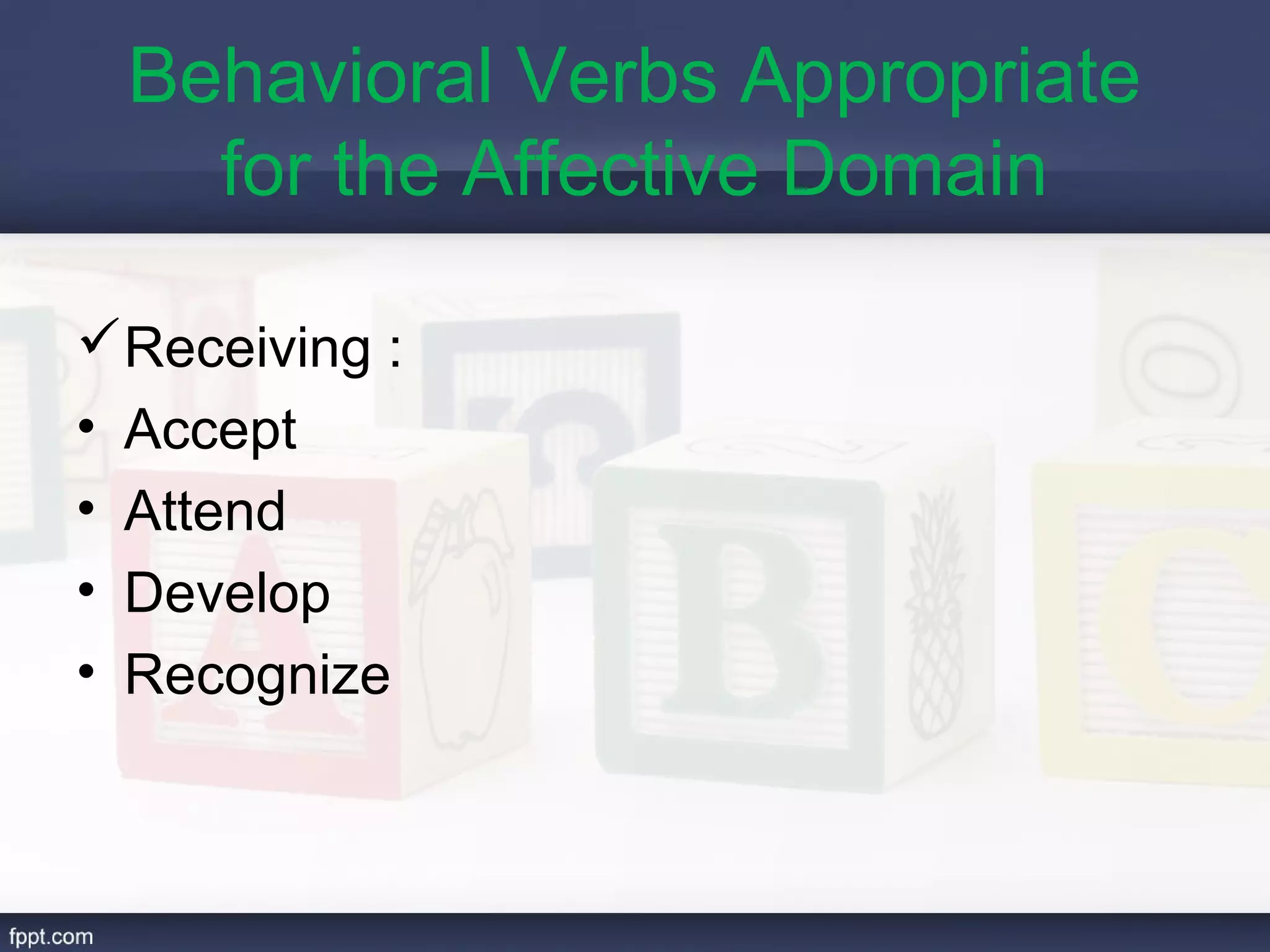 Assessment in the Affective Domain | PPT