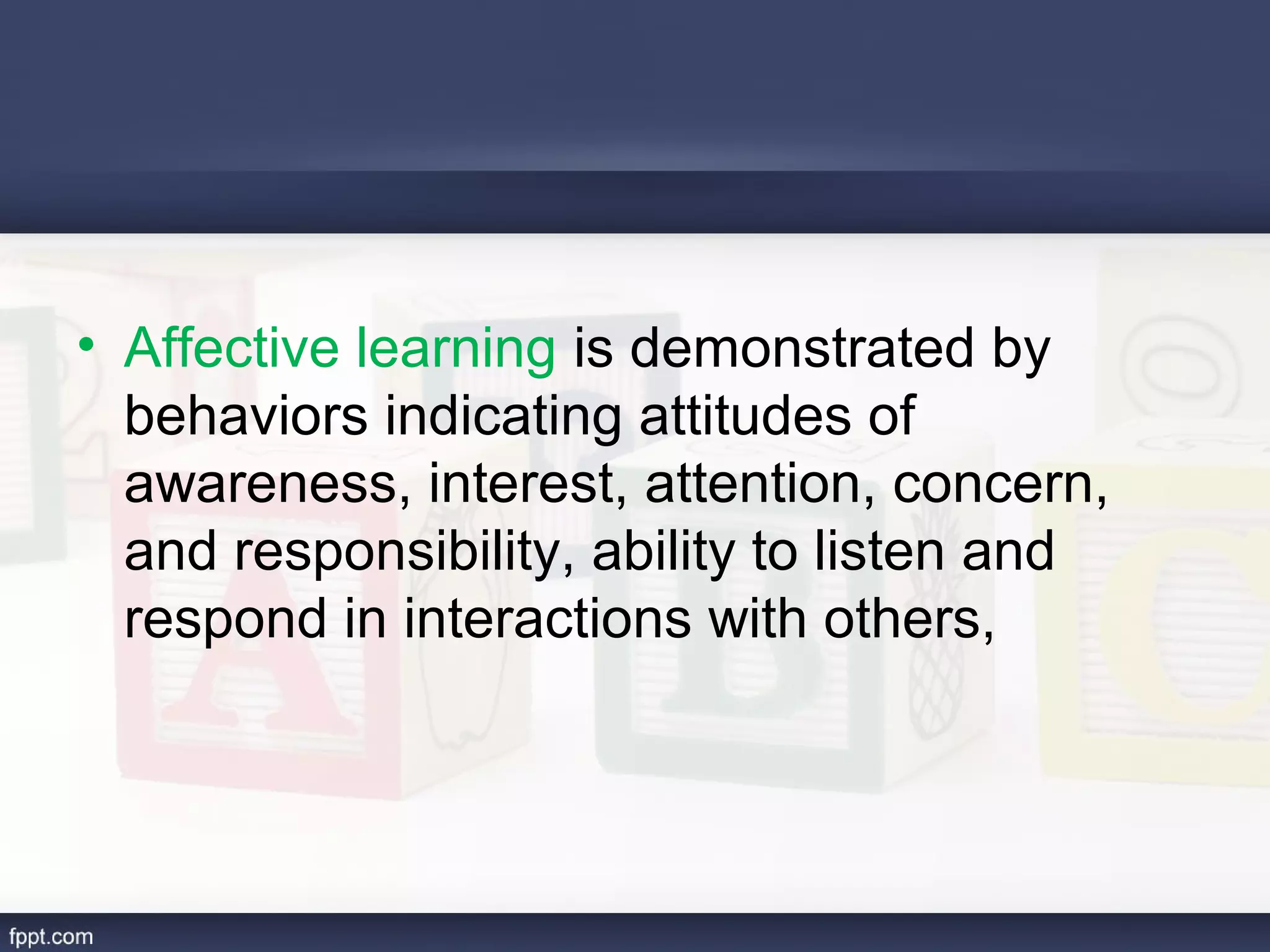 Assessment in the Affective Domain | PPT