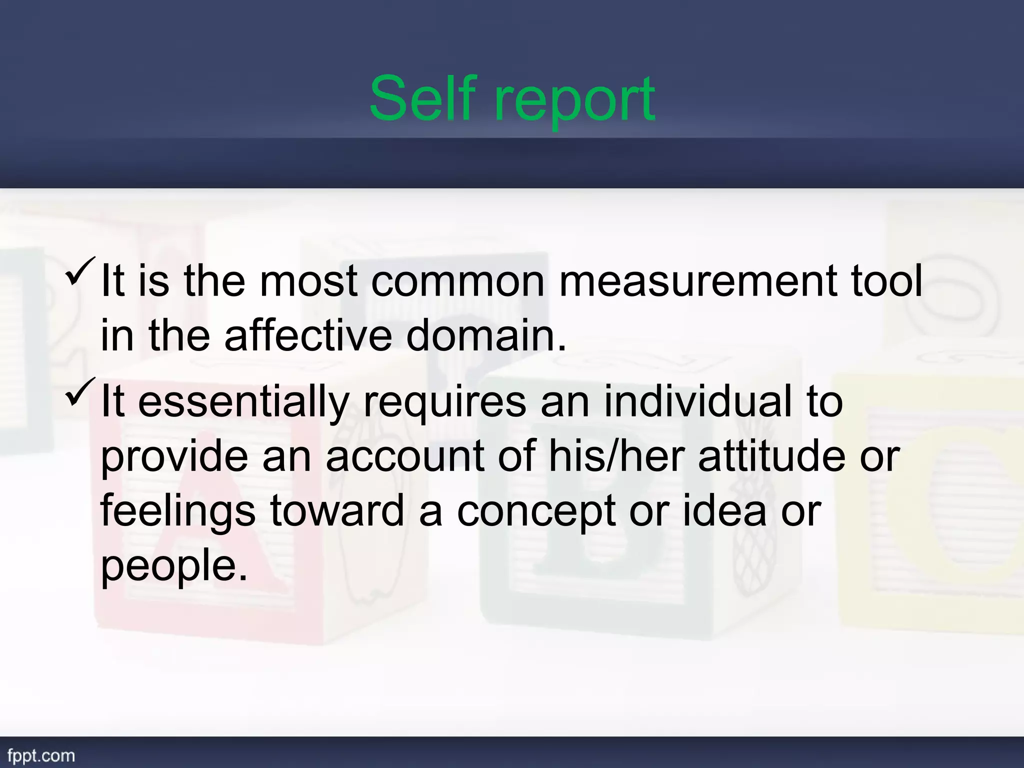 Assessment in the Affective Domain | PPT