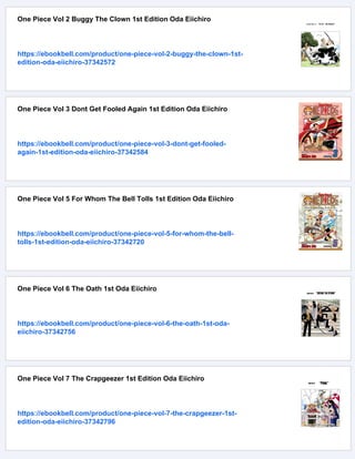 One Piece Vol 63 63 Illustrated Oda Eiichiro | PDF