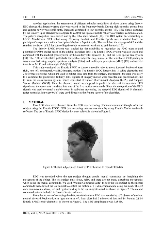 Robot Motion Control Using the Emotiv EPOC EEG System | PDF | Robotics | Technology & Computing