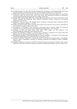 Robot Motion Control Using the Emotiv EPOC EEG System | PDF | Robotics ...