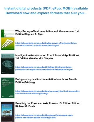 Measurement and Instrumentation Principles Third Edition Alan S Morris ...