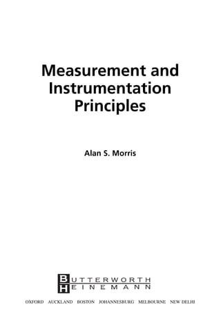 Measurement and Instrumentation Principles Third Edition Alan S Morris ...