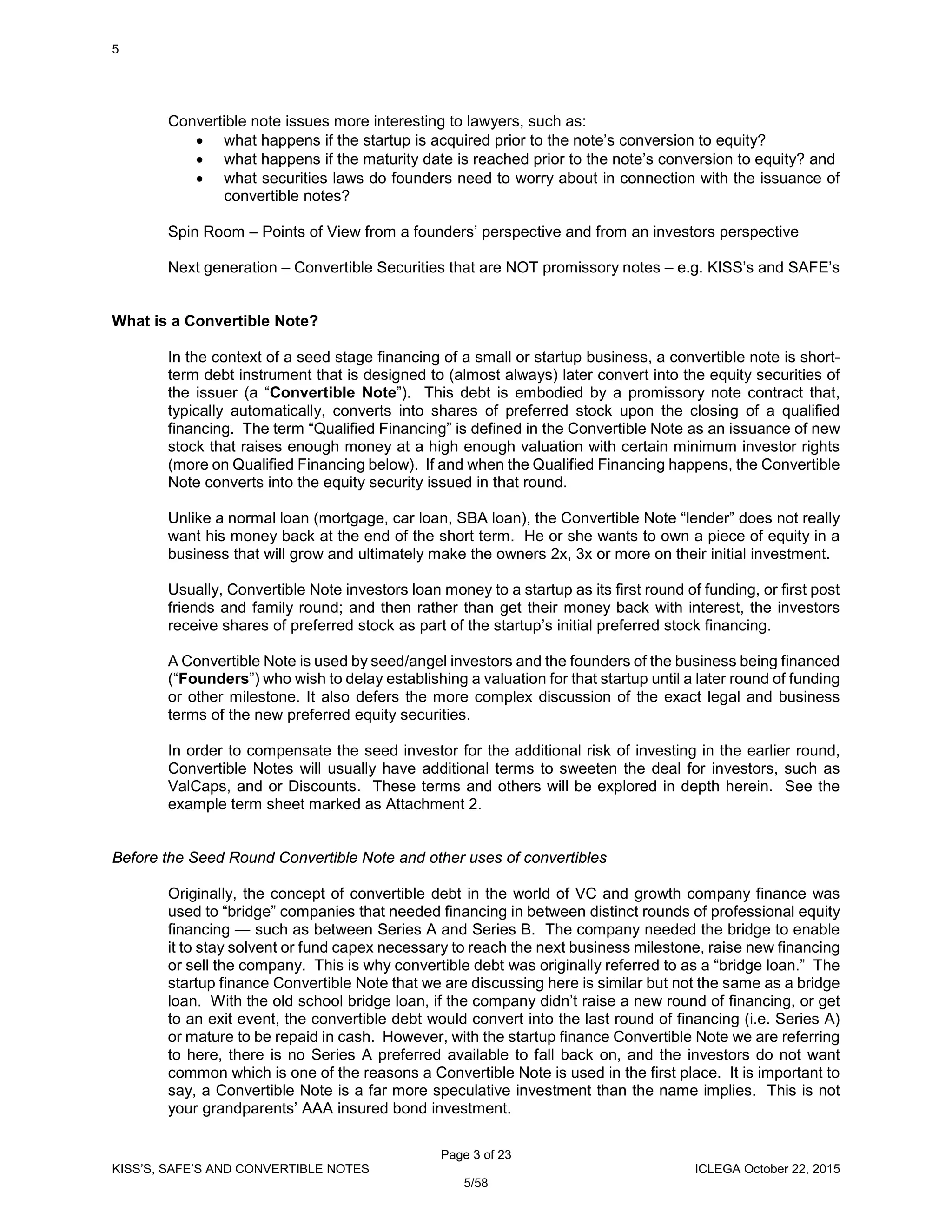 Shmalo - 2015-Convertible Note Paper and Exhibits - FINAL | PDF