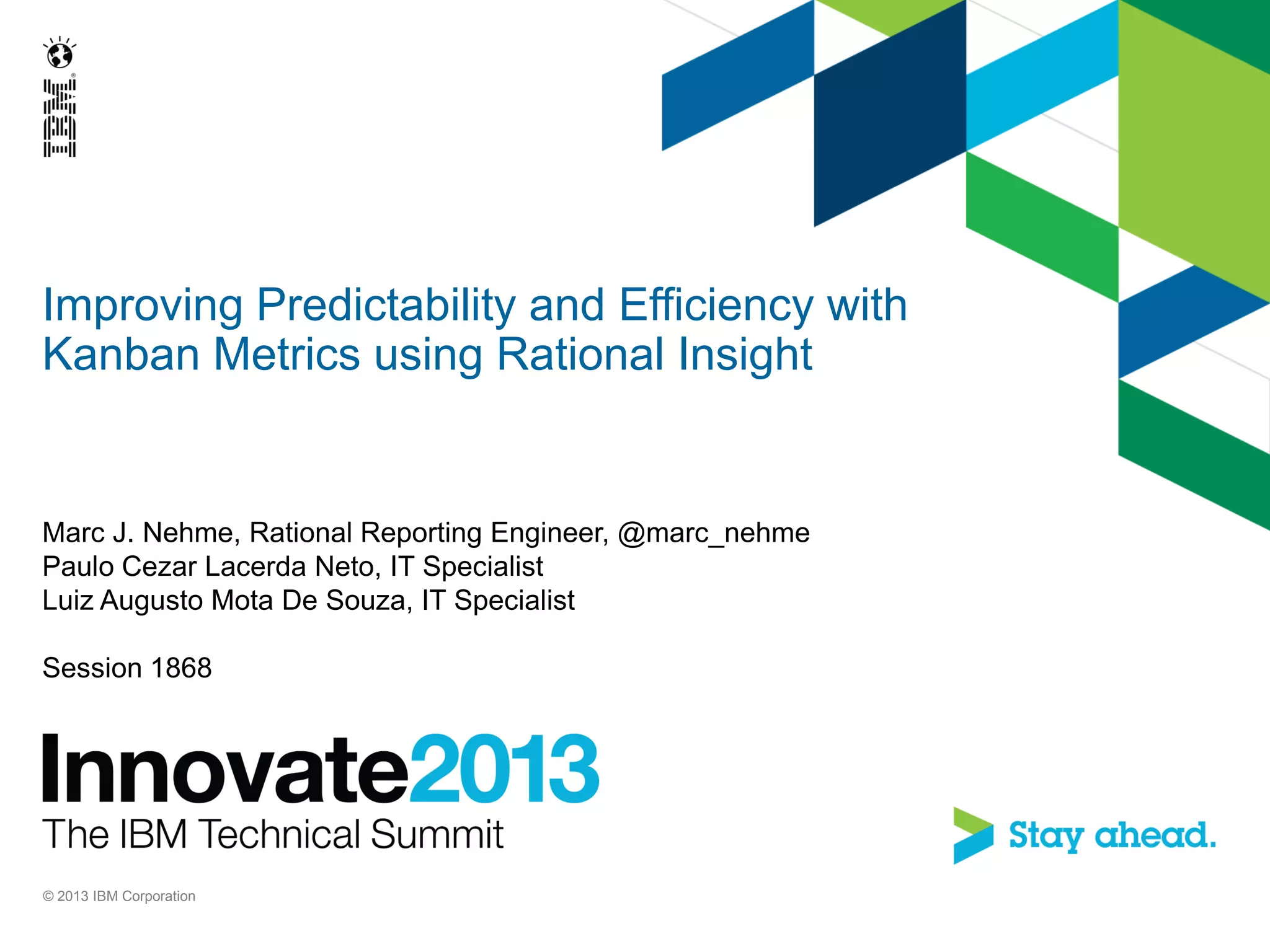 Improving Predictability and Efficiency with Kanban Metrics using ...